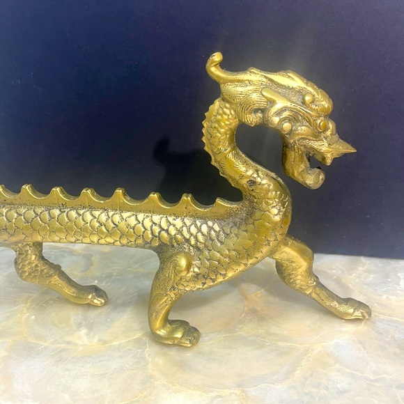 Brass | Art | Rare Long Vintage Brass Dragon | Poshmark